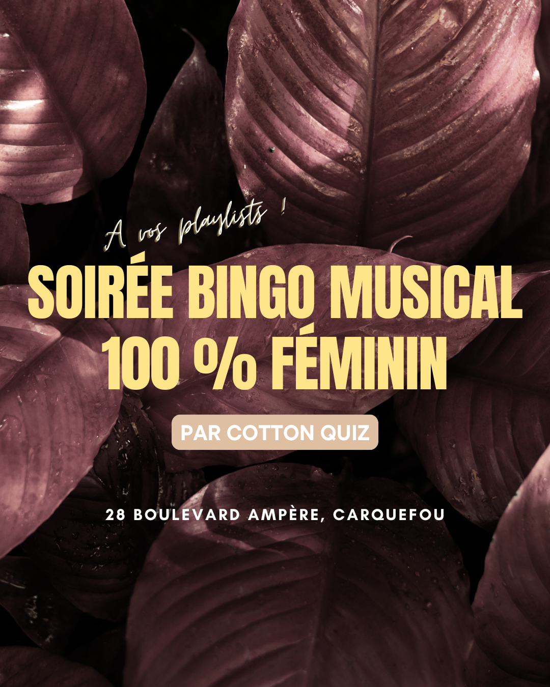 🎶 Vendredi 7 mars – Soirée Bingo Musical 100% féminin – 20H00 ...